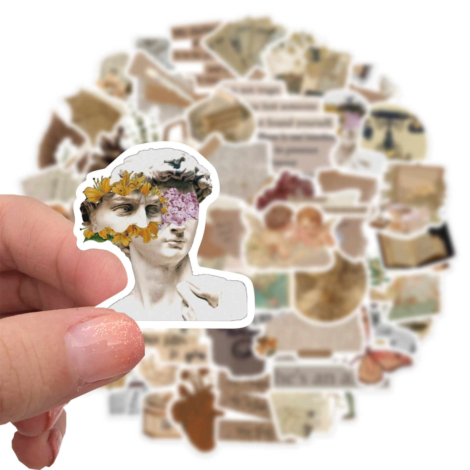 Artsy Home 25/50 Pcs Vintage Retro Style Stickers for Laptops Scrapbook ...