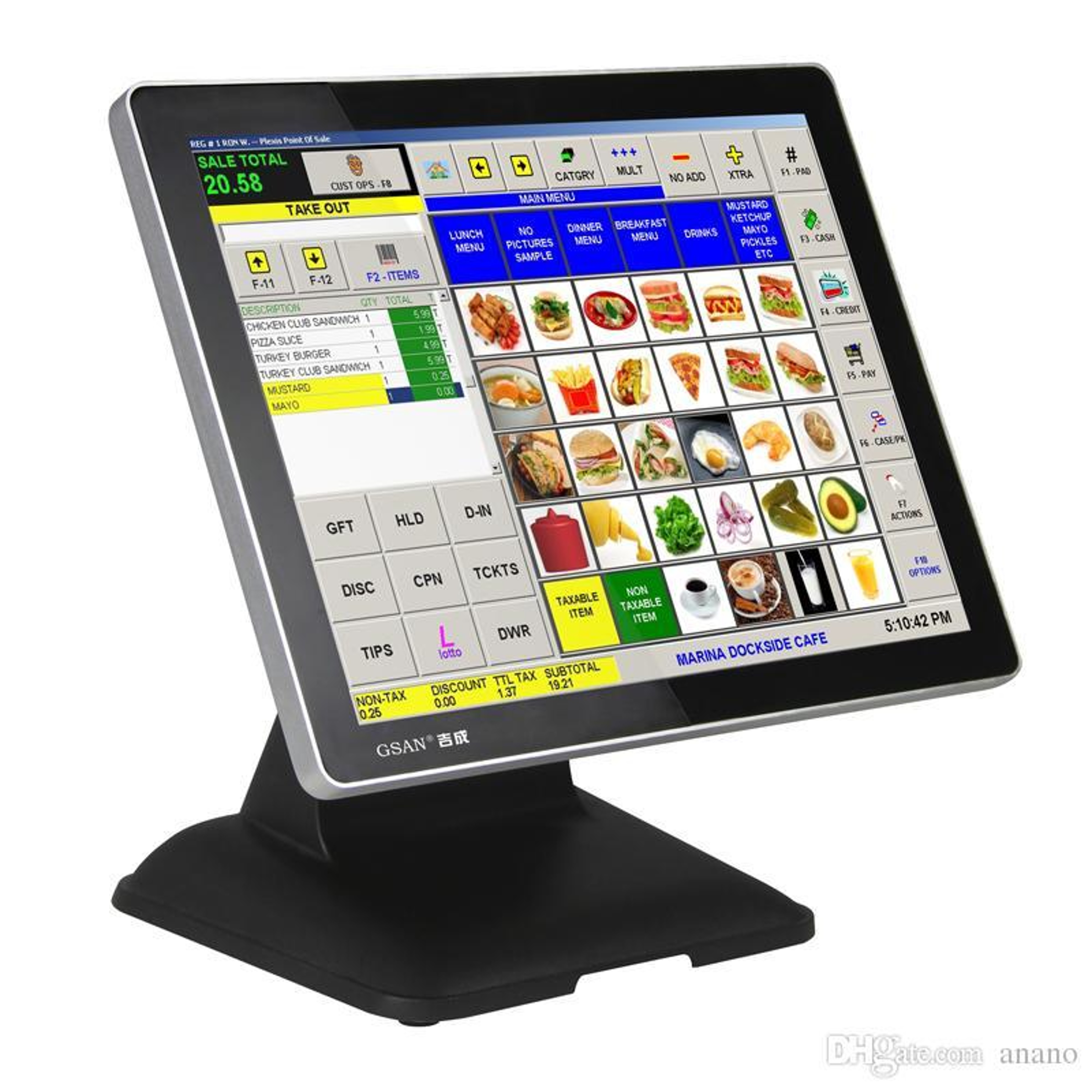 Dual Side Screen Pos System Touch (Mart And Restaurant Solution 15 inch ...