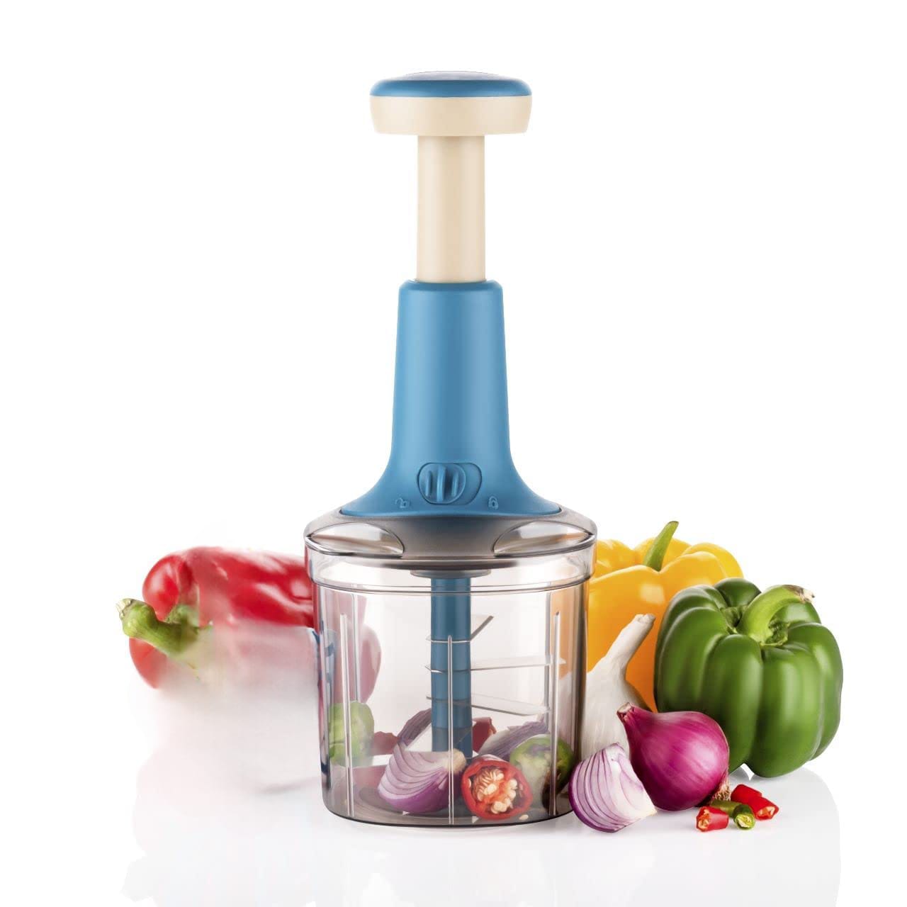 National Kitchenware Manual Hand Press Vegetable Mincer Smoothy Push ...