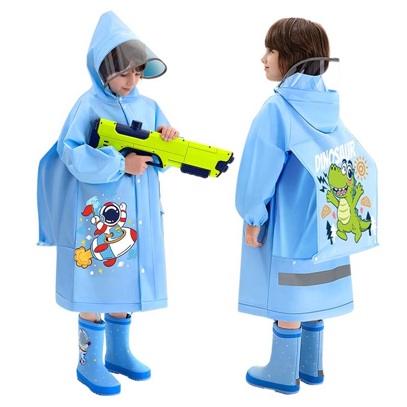 Children Kids Rain Poncho, Cartoon Hooded Raincoat Kids Rain Jacket ...