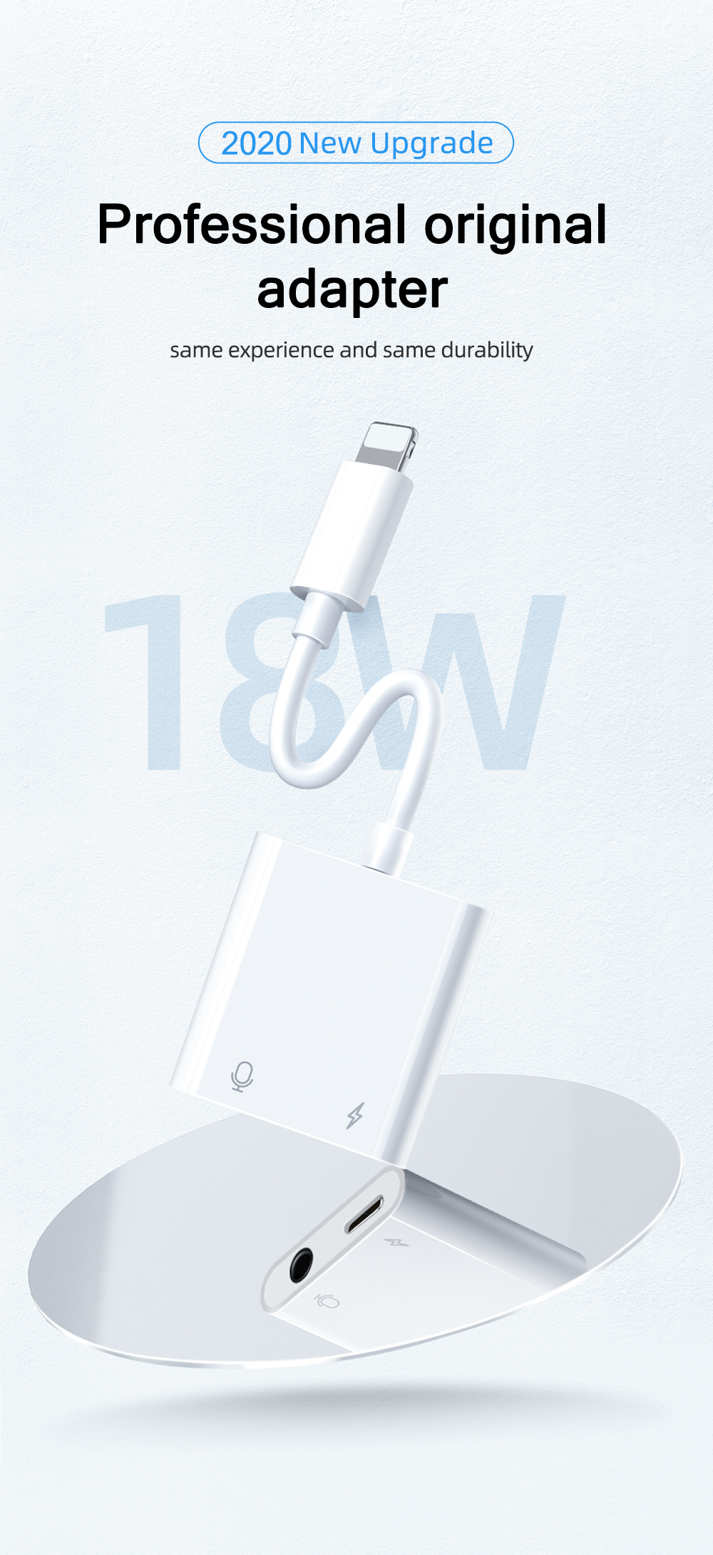 JOYROOM S-Y105 Lightning to 3.5mm + Lightning Adapter – Audio ...