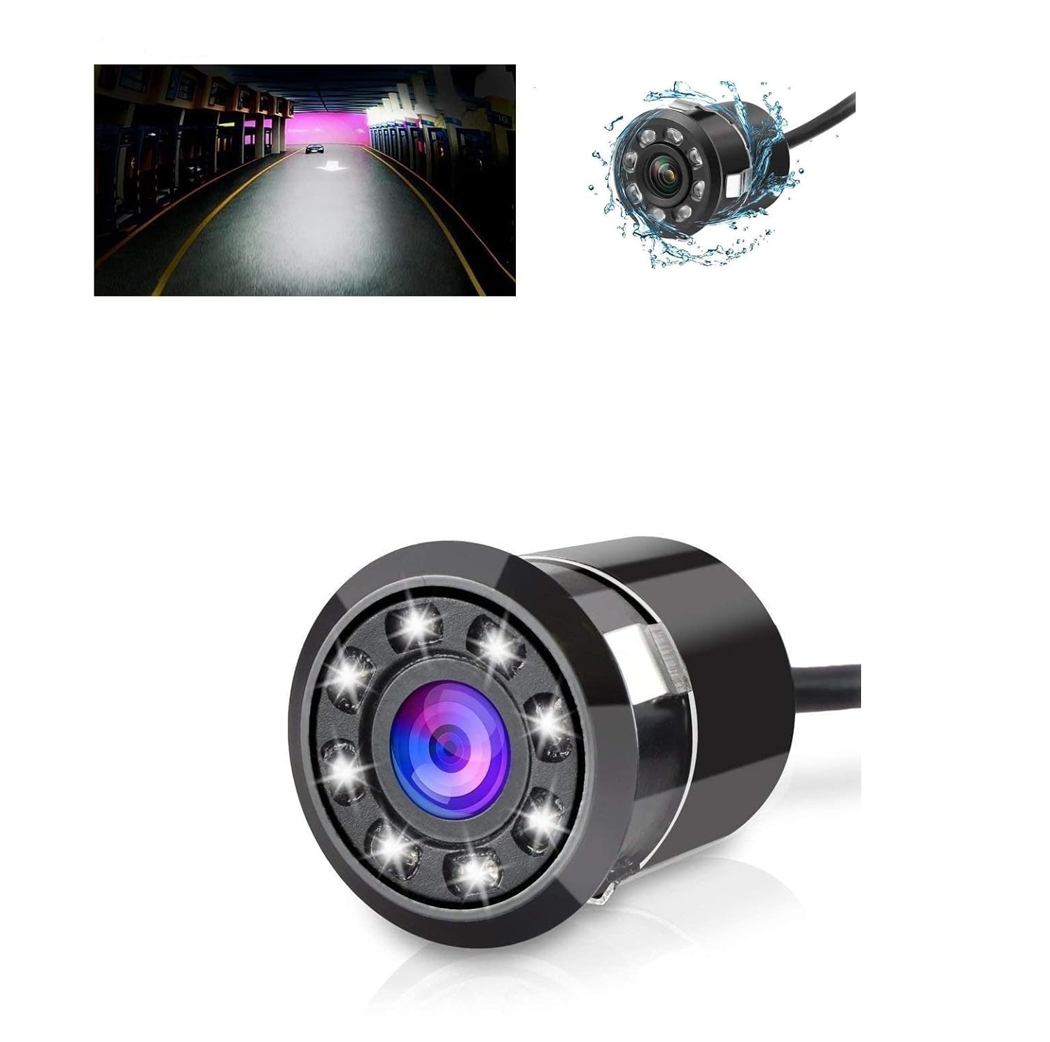 LED Night Vision Waterproof Car Rear View Reverse Parking Ultra HD ...