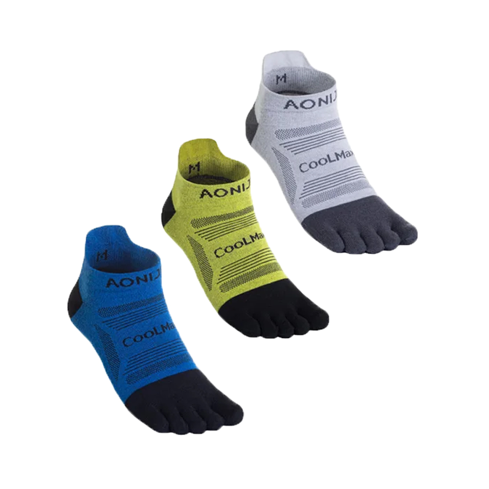 AONIJIE E4839 3 Pairs/Set Unisex Upgraded Athletic Running Low Cut Five ...