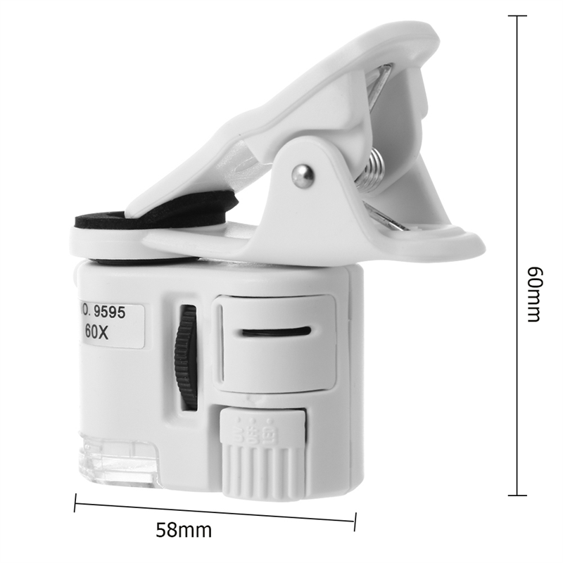 Universal Portable Microscope Mini Pocket Microscope With LED Light ABS ...