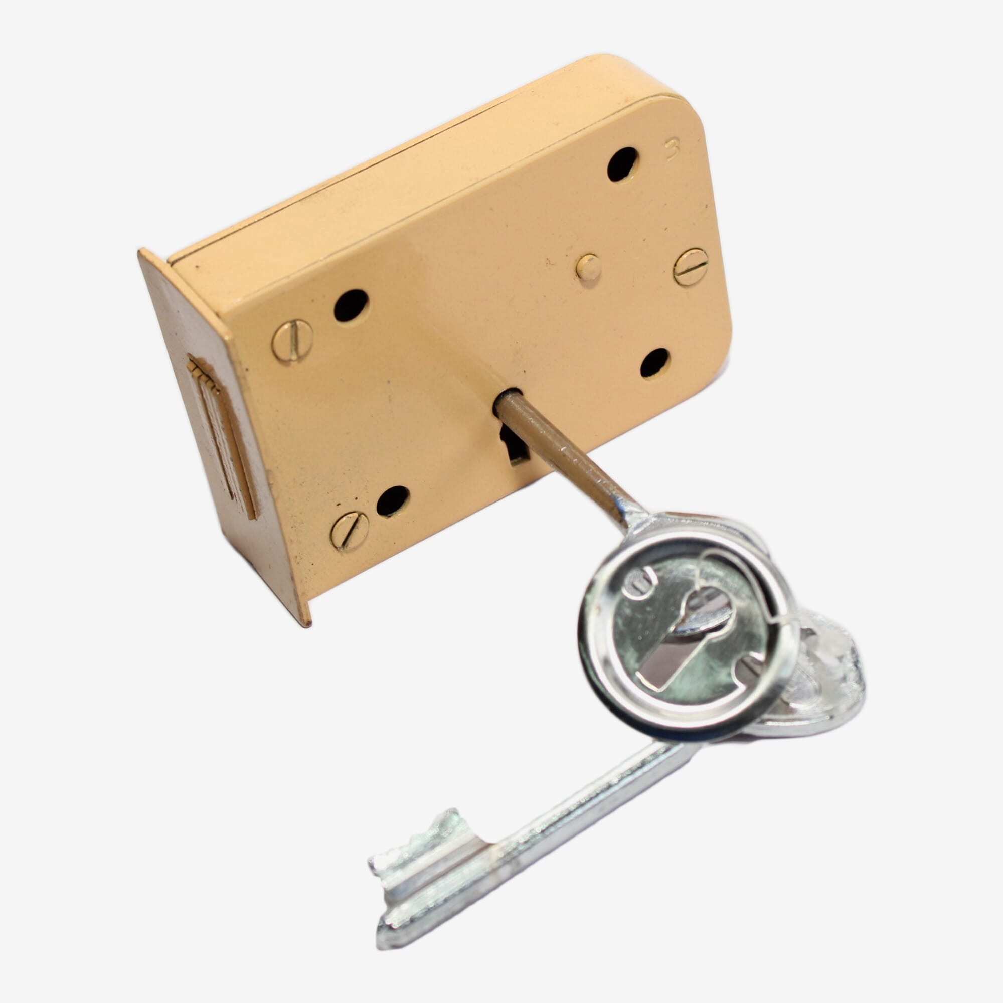 Golden Side Door Lock With 2 Reversible Keys | Daraz.com.np