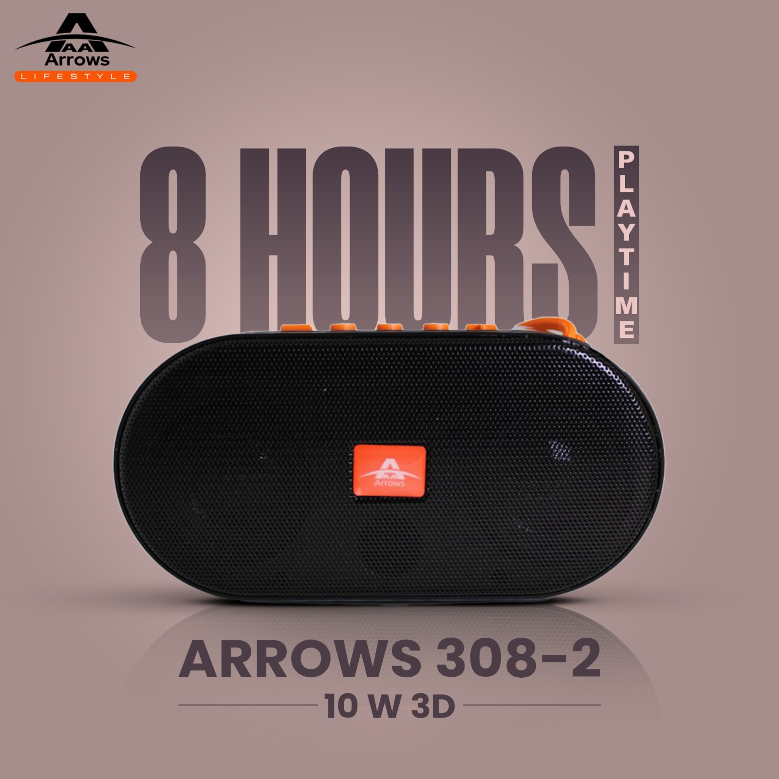 Arrows 308-2 Portable Speaker II 8 Hours Play Time II FM Radio Function ...