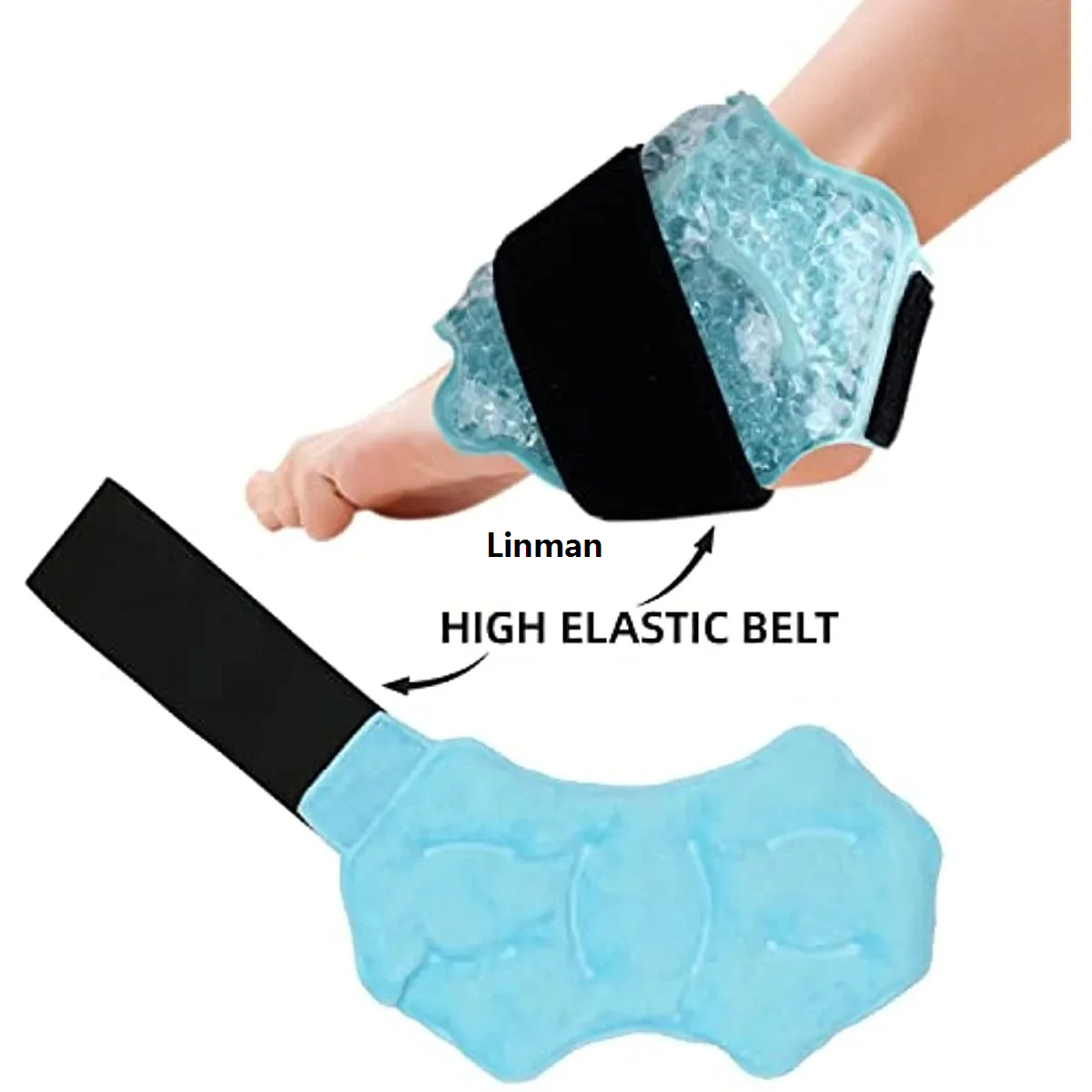 Linman Ankle/Sports Foot Ice Pack - Hot Cold Gel Pack with ...