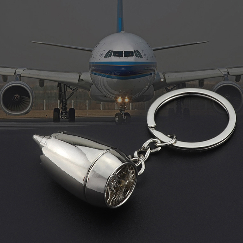 New Metal 3D Aviation Plane Engine Model Keychains Mini Jet Engine ...