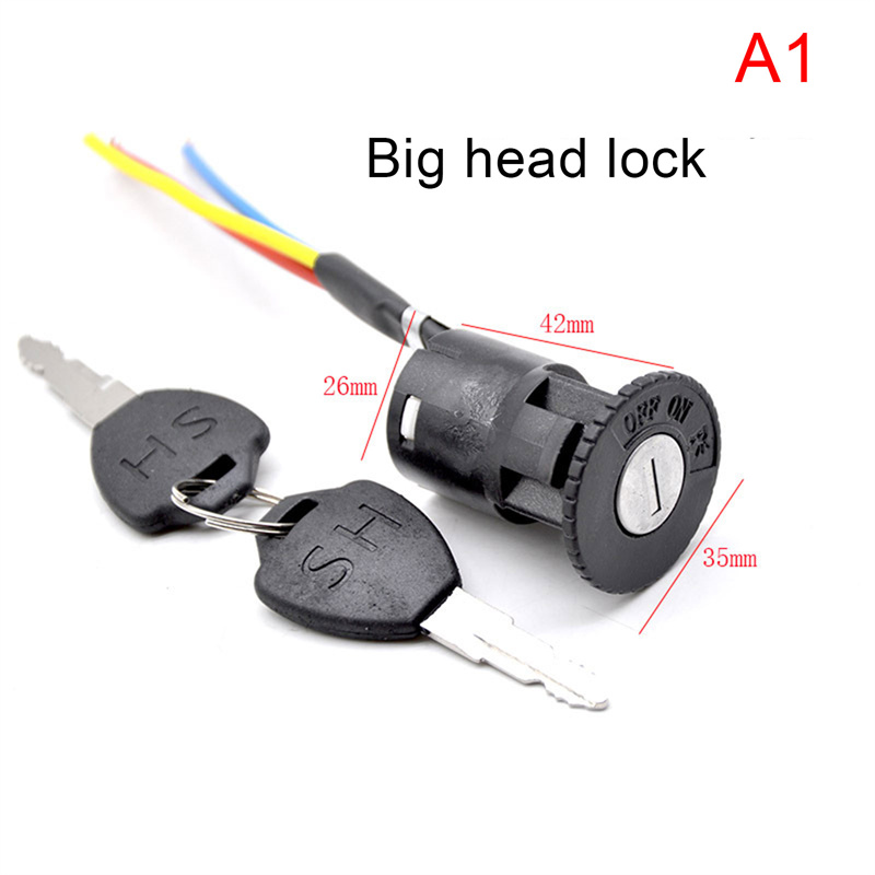 Ignition Switch Key Power Lock Universal Electric Bicycle Biking ...