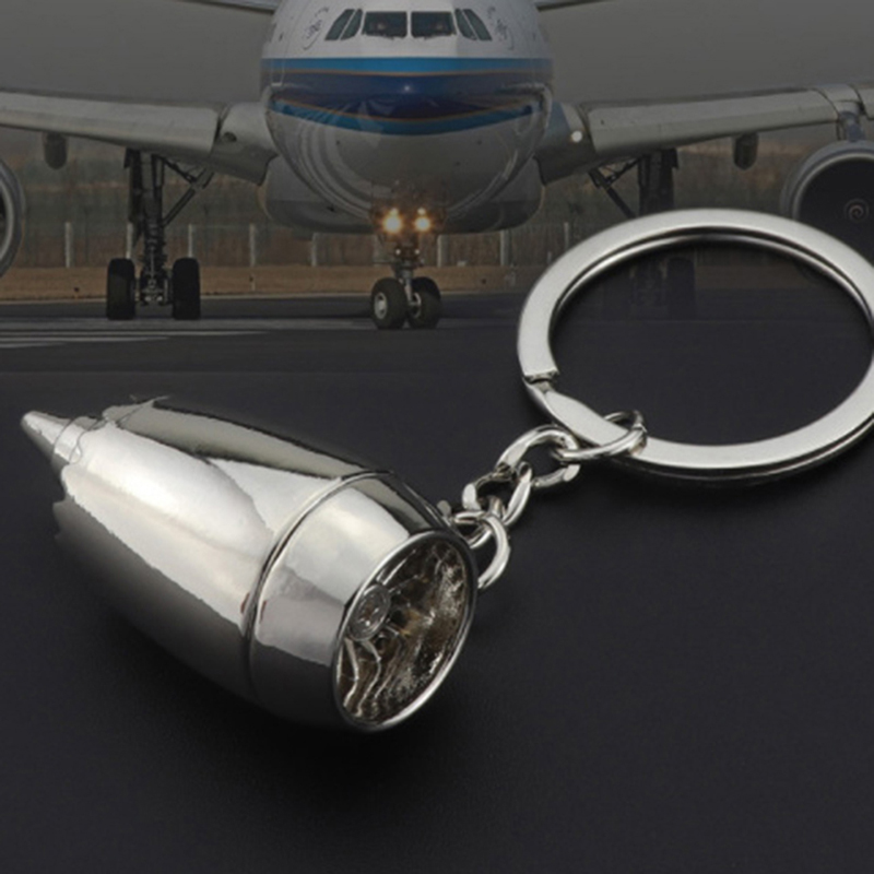 New Design Metal Plane Engine Keychains Mini Jet Engine Keyrings Gifts ...