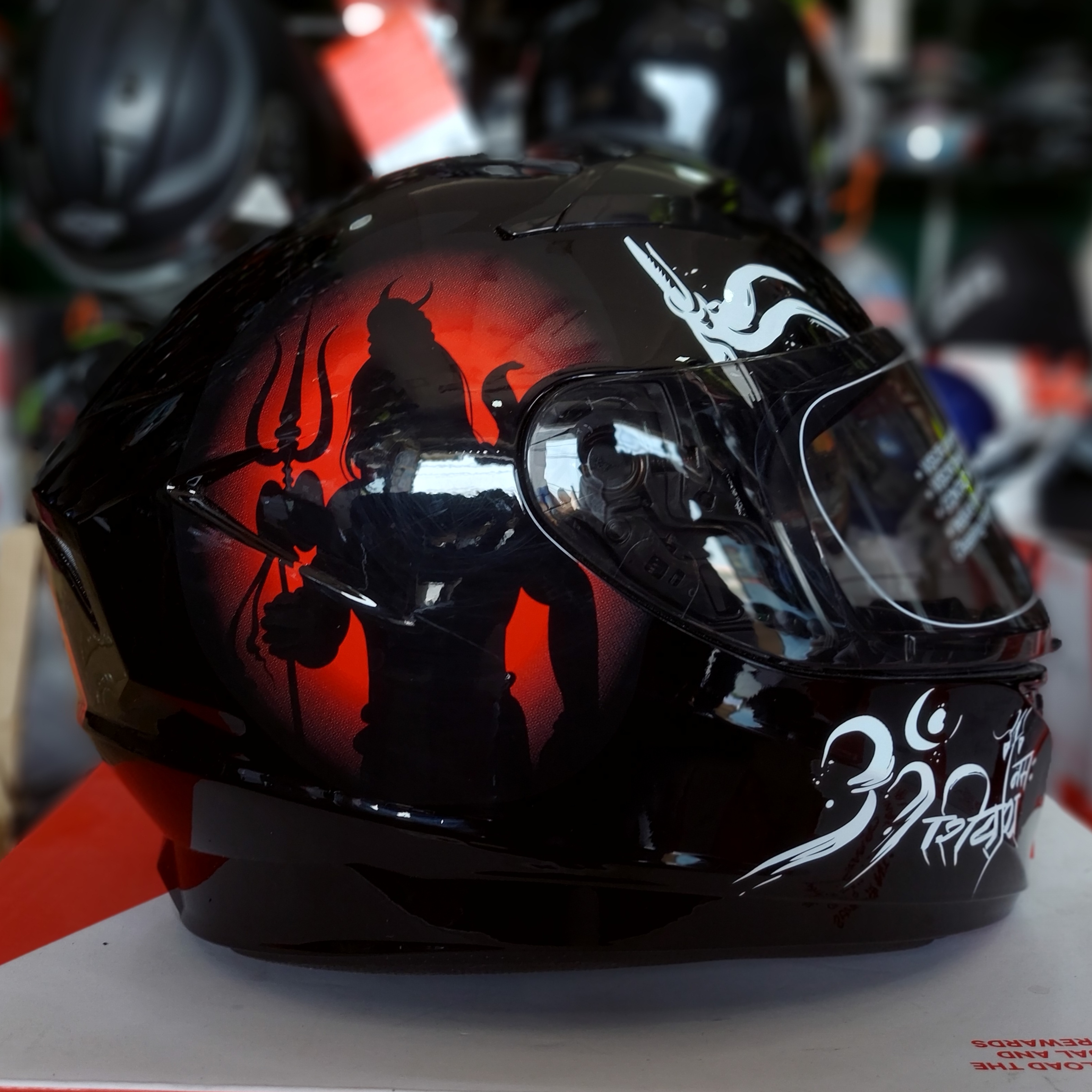 KPI KH7s Mahadev Full Face Single Visor Helmet for Bike | Mahadev ...