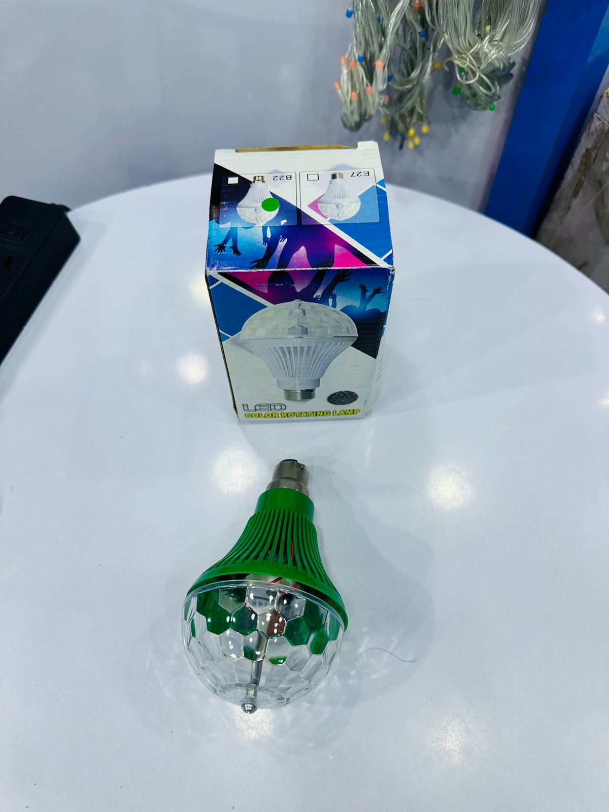 Disco Ball Lamp Decoration Rotating Crystal Magic Ball LED Stage Bulb ...