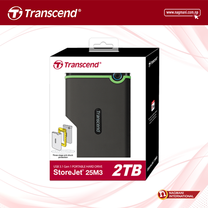 Transcend 2Tb Storejet 2.5" M3S External Hard Disk Drive | Daraz.com.np