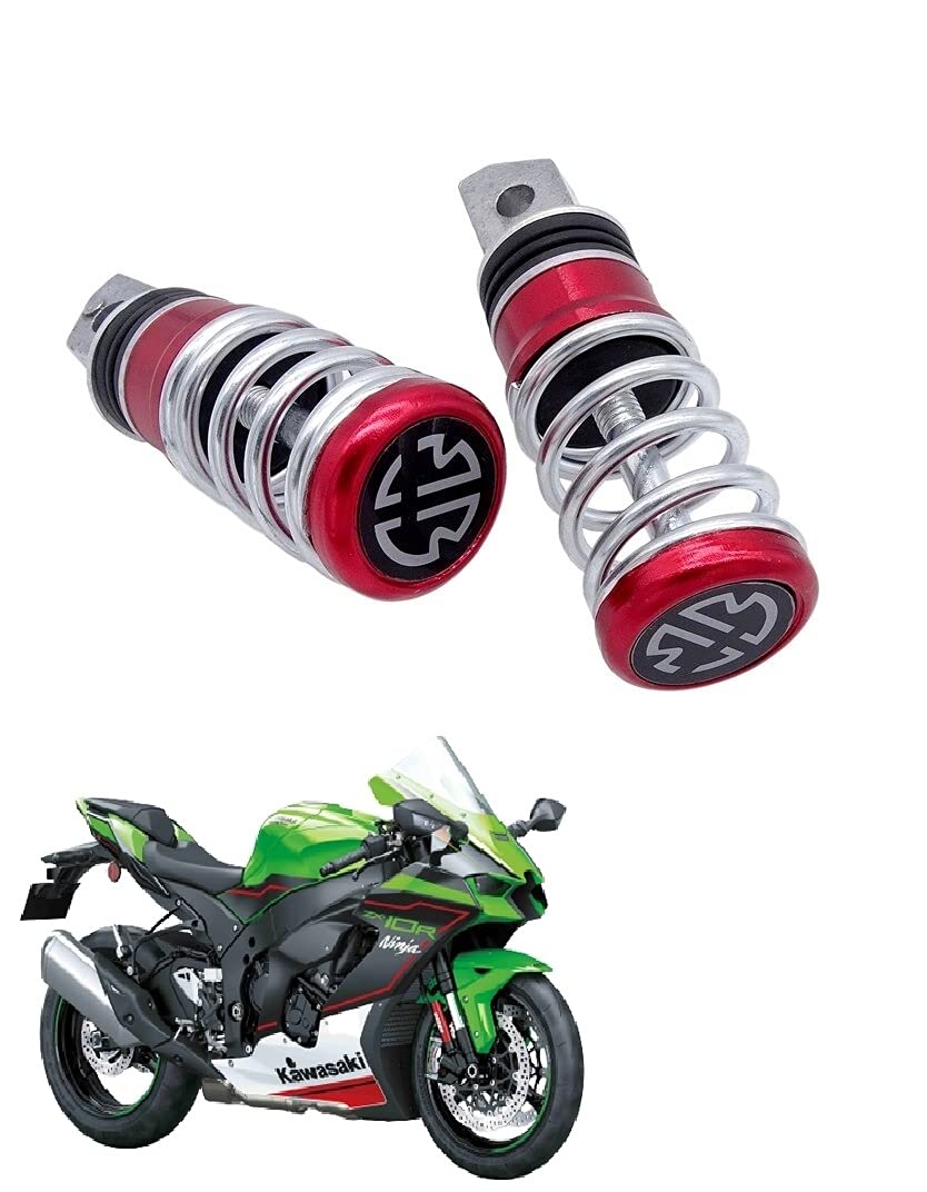 Universal Spring Coil Style Bike Foot Pegs Foot Rest Pad Set Of 2 ...
