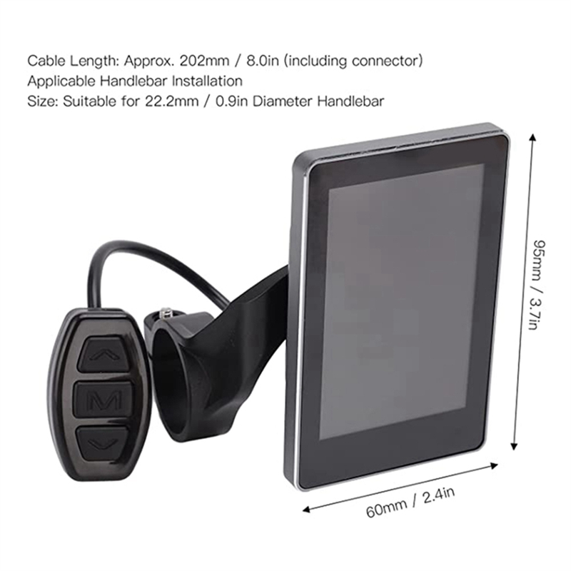 36V 48V LCD GD06 Display Control Panel, 5-Speed Control Waterproof ...