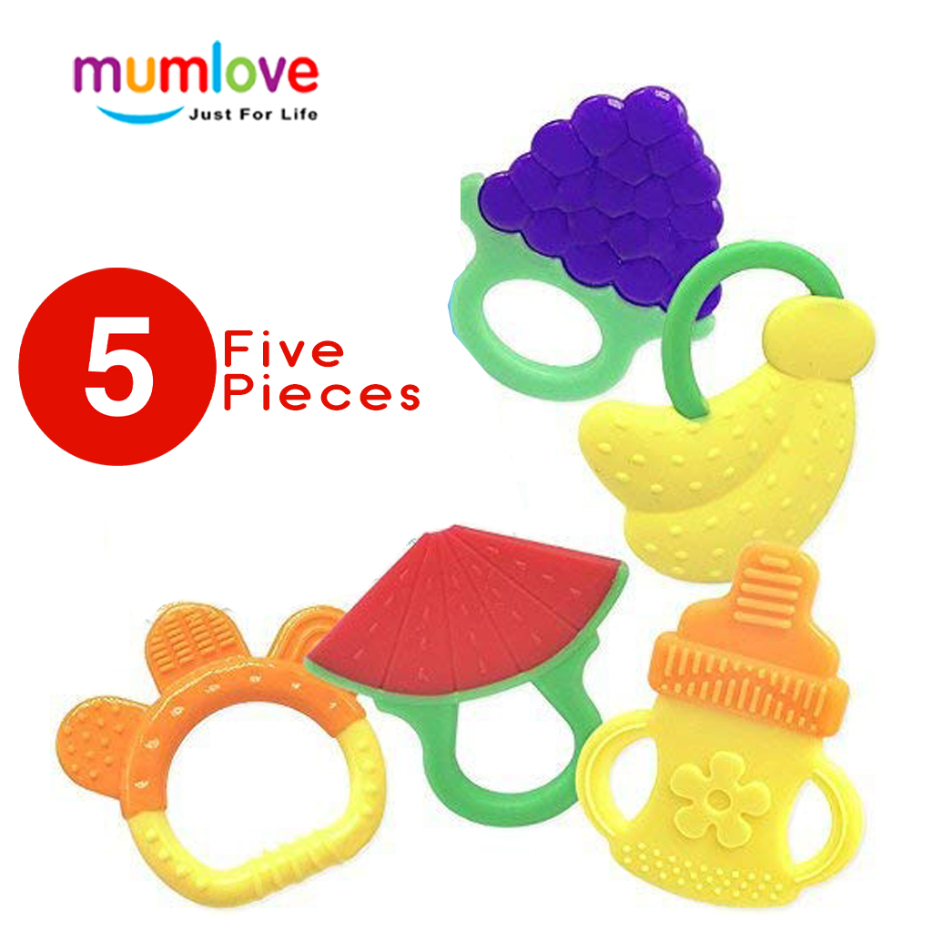 Mumlove Baby Teething Toys - BPA Free Freezer Safe Natural Organic Baby ...