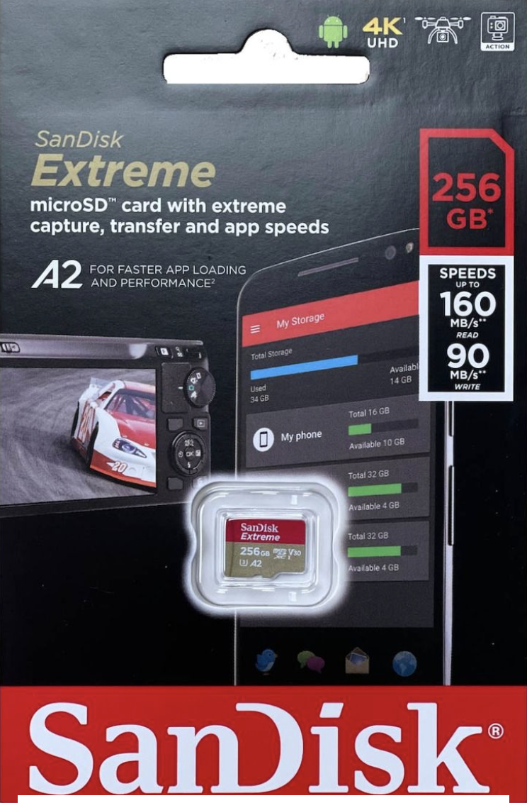 SanDisk 256GB Extreme UHS-I microSDXC Memory Card - Oliz Store | Daraz ...