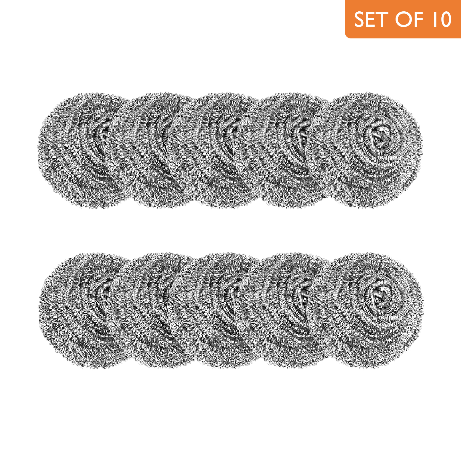 10 Pcs Stainless Steel Sponges, Scrubbing Scouring Pad, Steel Scrubber ...