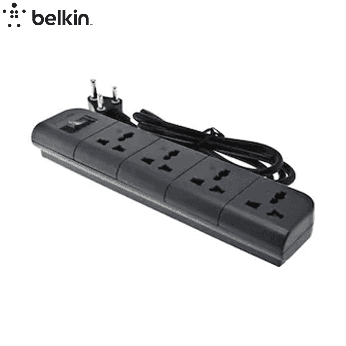 Belkin Essential Series 4-Socket Surge Protector Universal Multi Plug ...