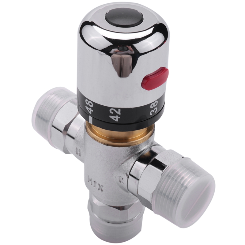 Solid Copper 3-Way Thermostatic Mixing Valve 3/4 Inch Solar Water ...