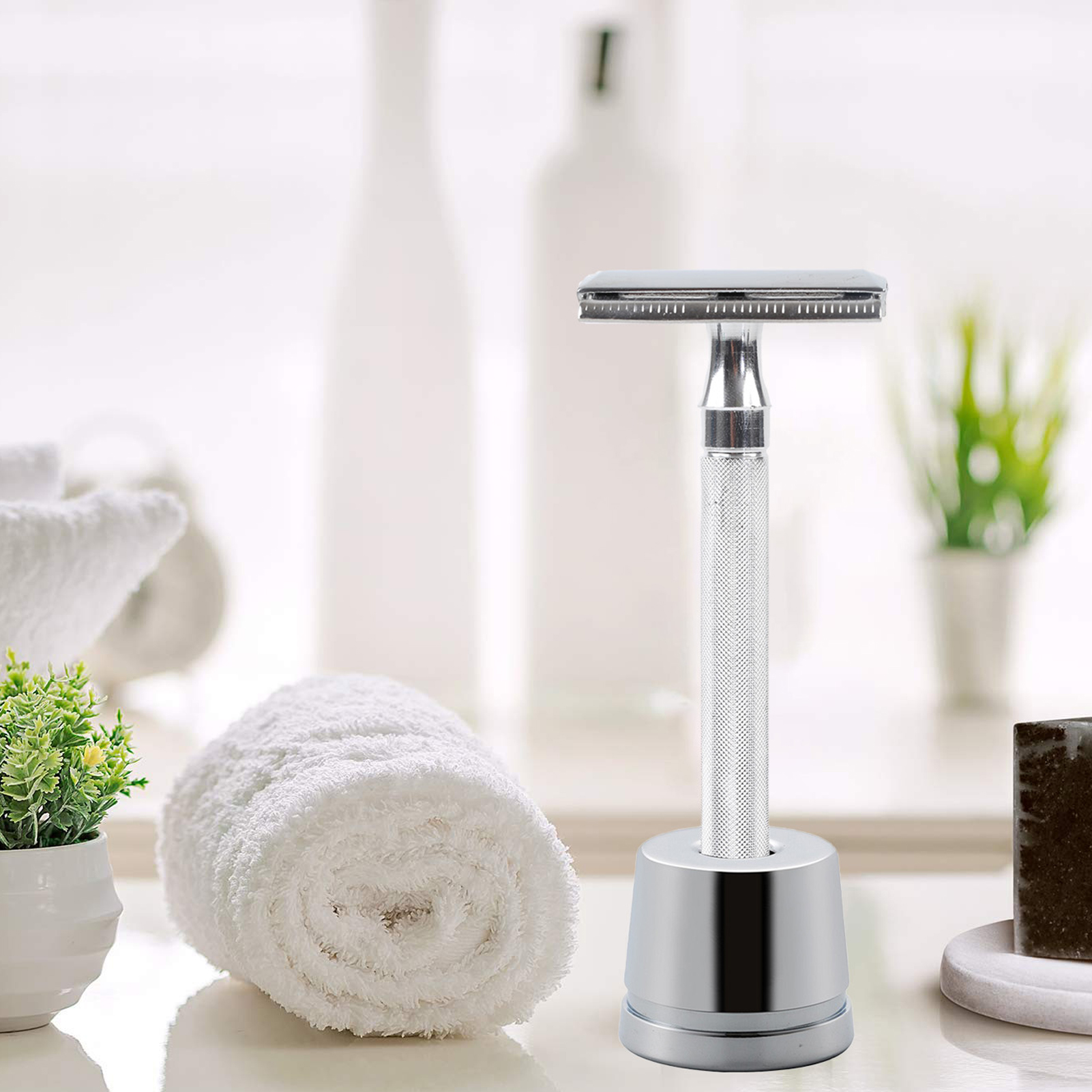 Trendygirl Safety Razor with Stand Premium Stainless Steel Men's Safety ...