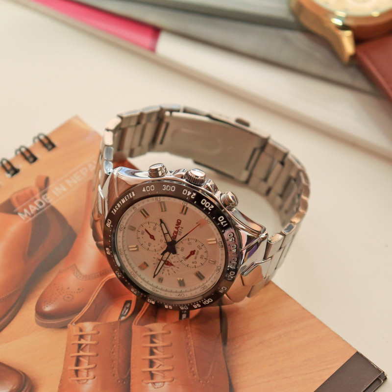 Bolano Wrist Watch For Men, Silver With Tachymeter | Daraz.com.np