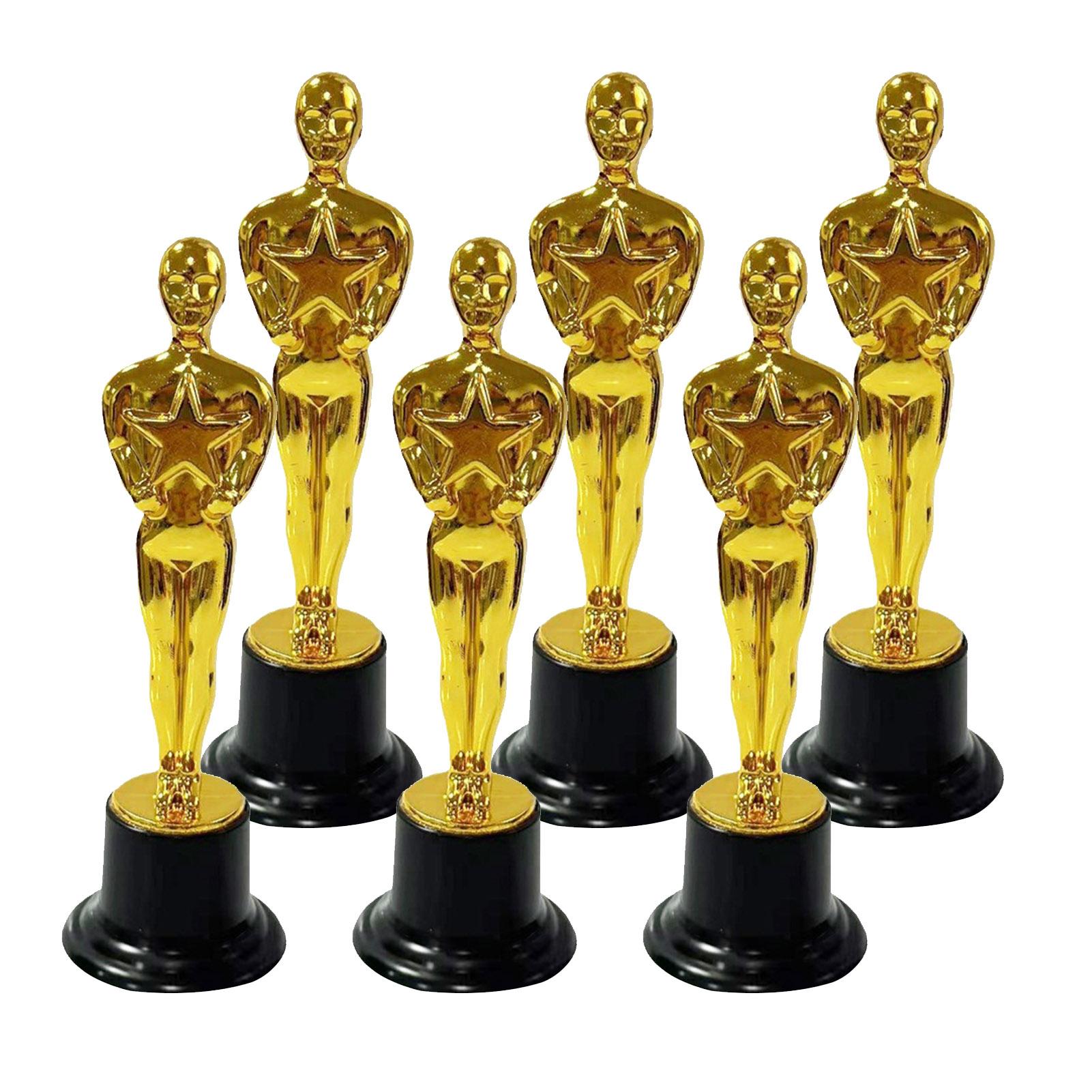 Certiou Resistant to Fading Trophy 6pcs Golden Award Trophy Statues Diy ...