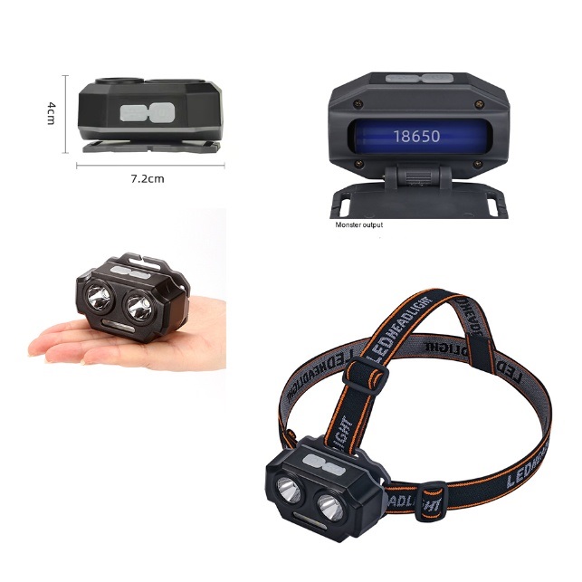 Headlight USB Port Rechargable Headlamp Camping Equipment Flashlight JH ...