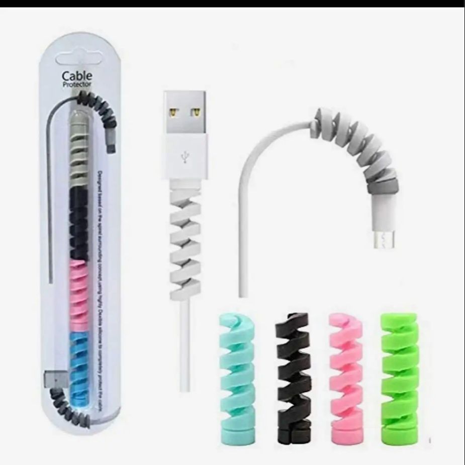 Lightning Charger Spring Cable Saver Protector (Pack of 1/4 Pieces ...