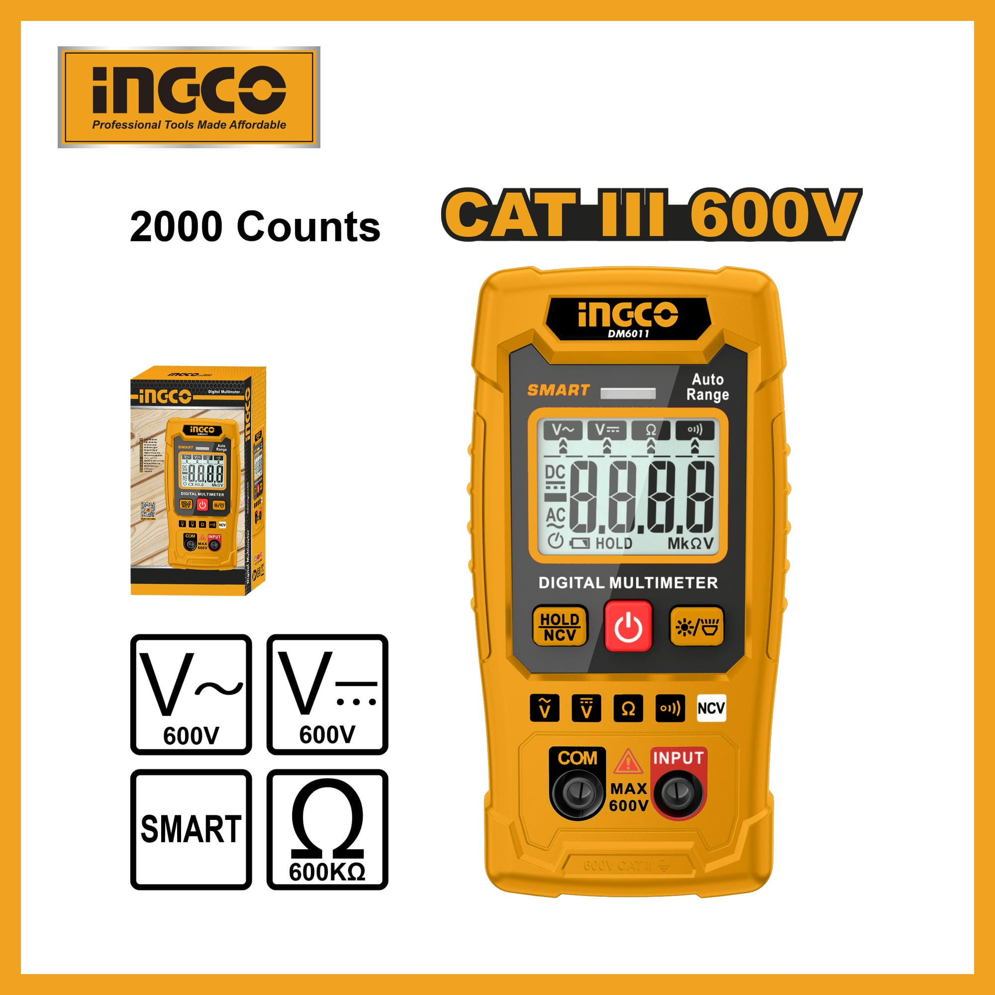 INGCO Smart Function Digital Multimeter DM6011 | Daraz.com.np
