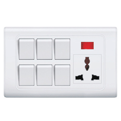 6 Gang switch With Power Socket | Daraz.com.np
