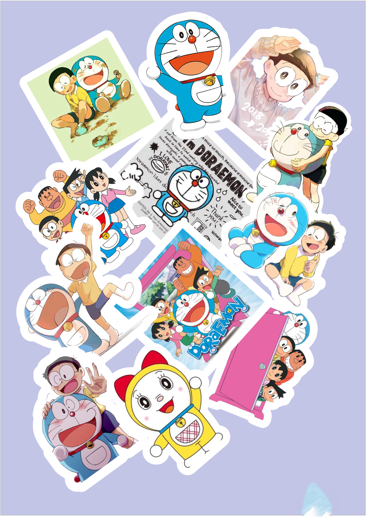 Doraemon Sticker Set- 10 pcs | Sticker Pack for Laptop | Decalsnation ...