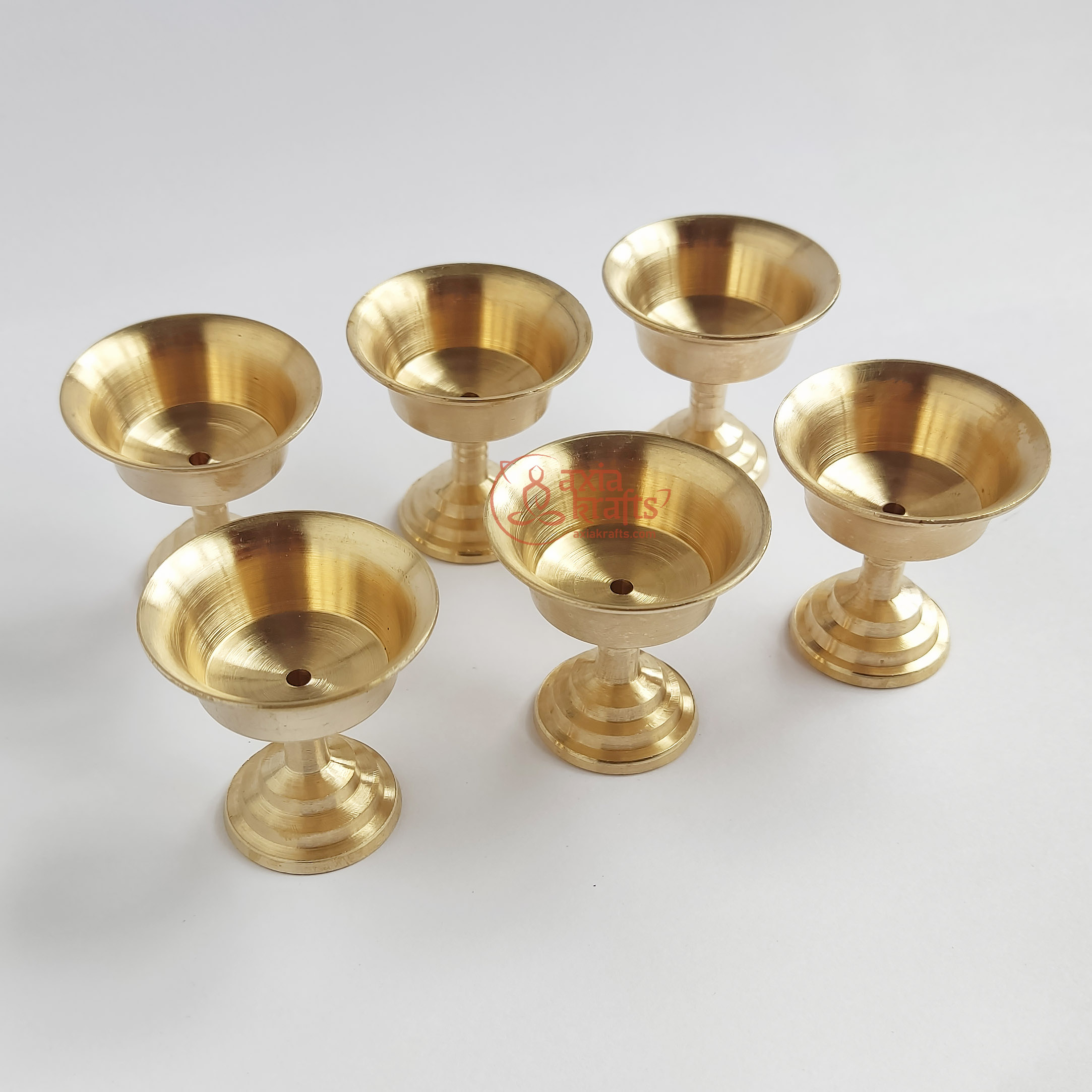 Axia Krafts Brass Dewa ( Set of 6 ) 4.5Cms 20Ml | Diyo Batti | Daraz.com.np