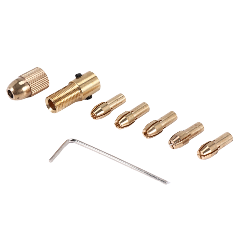8Pcs 0.5-3mm Small Electric Drill Bit Collet Mini Chuck Tool Kit ...
