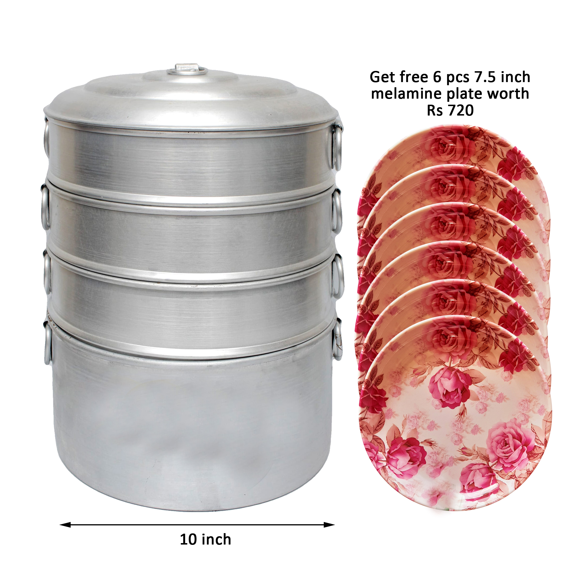 10 Inch 3 Tiers Aluminium Momo Steamer Pot Free Delivery | Daraz.com.np