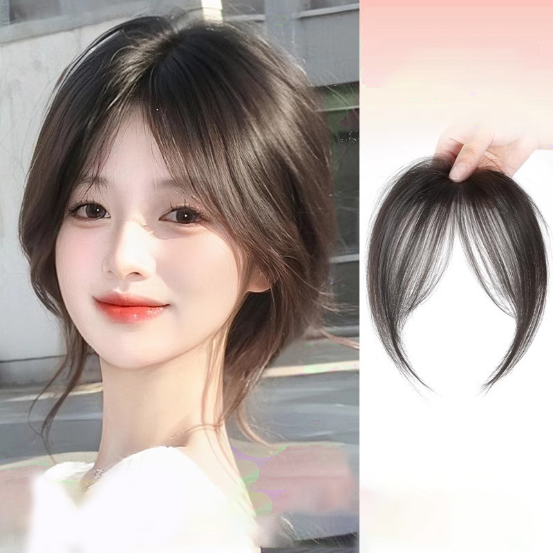 Clip-In Synthetic Hair Bangs Fringe Topper for Women – Natural Look ...