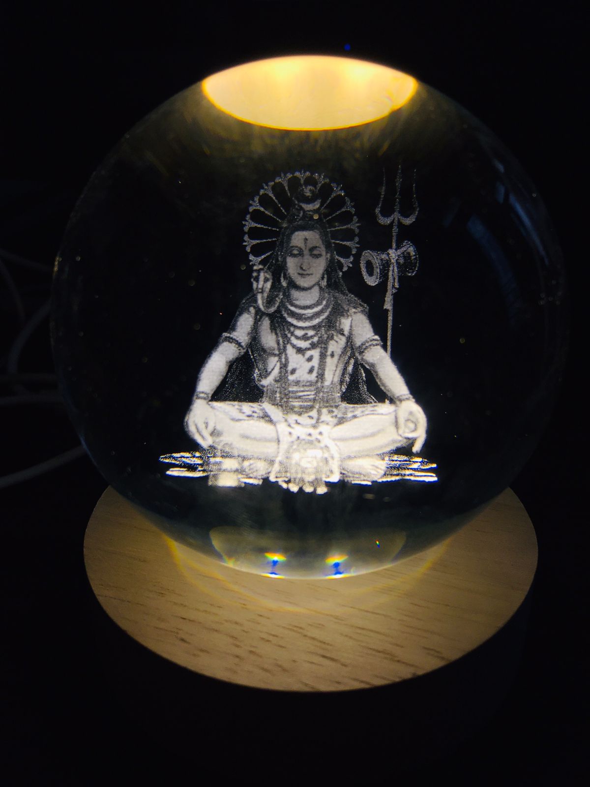 3D Decor Crystal Ball LED Night Light - Lord Shiva | Daraz.com.np