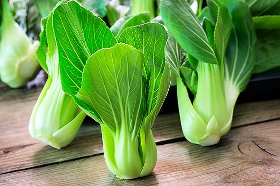 Organic Dwarf Pak Choi, Bok Choy Seeds (White stem), Non GMO, 100 Plus ...