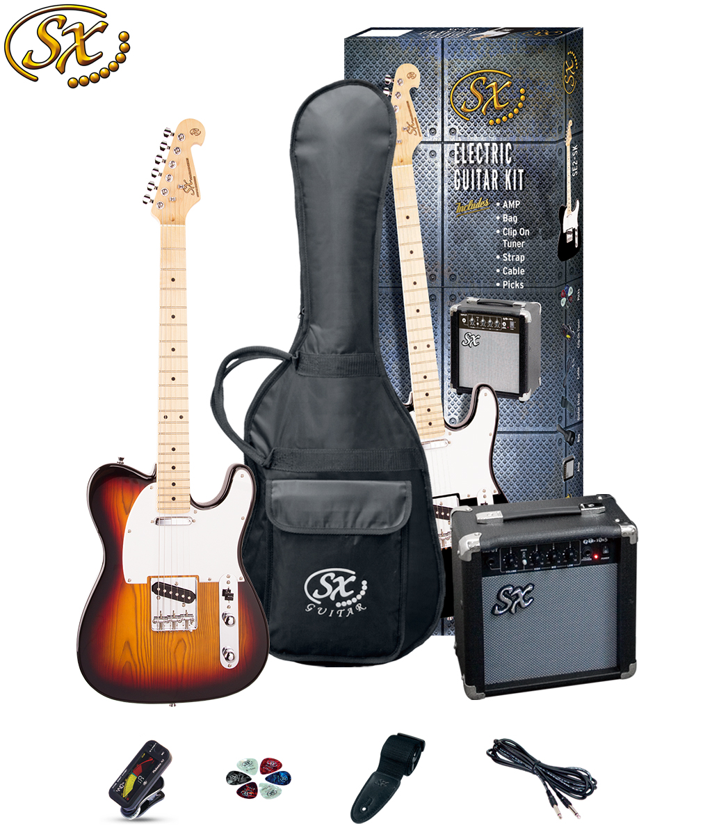 SX Telecaster SE2-SK-3TS Electric Guitar Package | Daraz.com.np