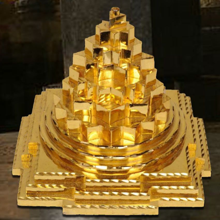Itishree Sumeru Shree Yantra - Brass Shri Meru Chakra Metal Made/ Maha ...
