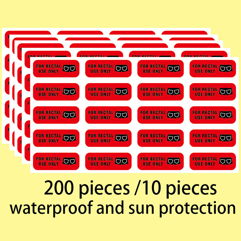 200 PCS Rectal Use Only Stickers Permanent Adhesive Paper Label With ...