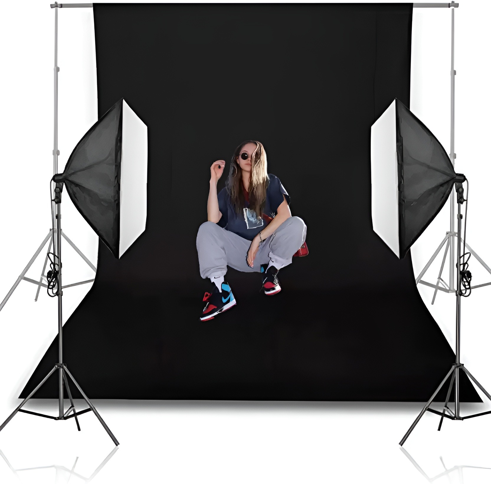 Black Screen Backdrop Photo Light Studio Photography Reflector (8 X 12 ...