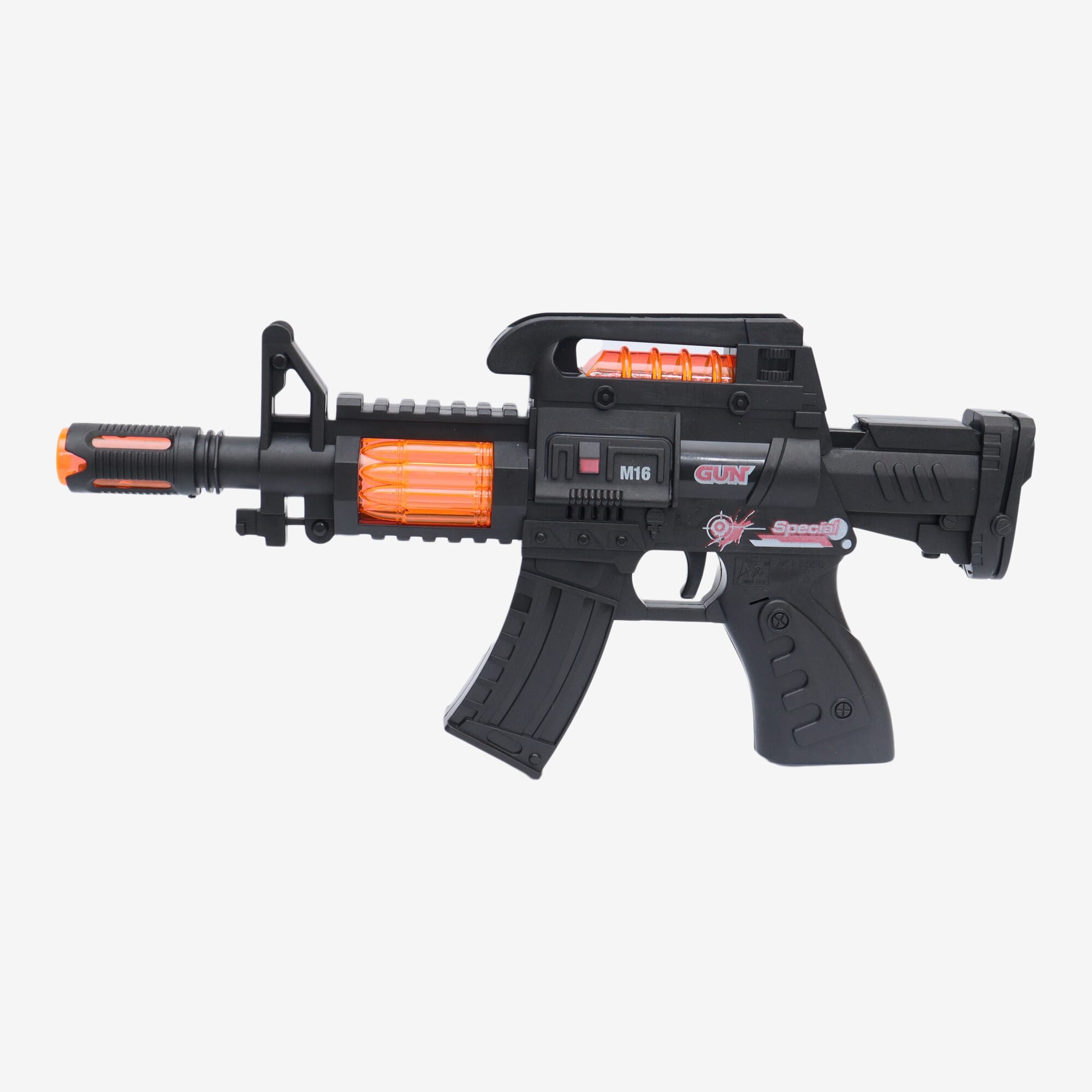 Black Color Plastic Special Sound And Light Machine Toy Gun M16 | Daraz ...