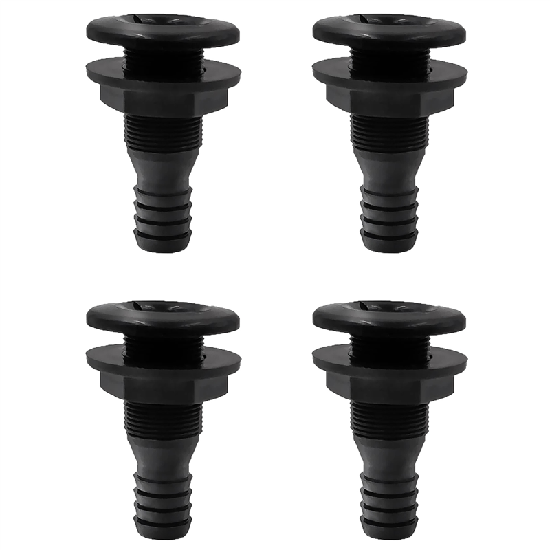 4pcs 3/4 Inch Hose Plastic Thru-Hull Bilge Fitting Bilge Pump Drain ...