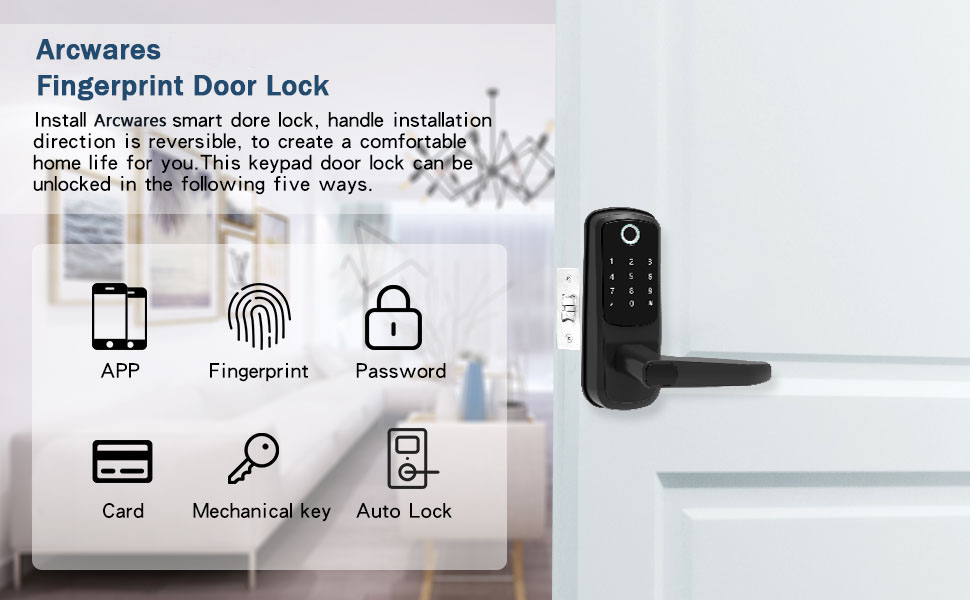 5-in-1 Smart Lock,Fingerprint Door Lock | Daraz.com.np