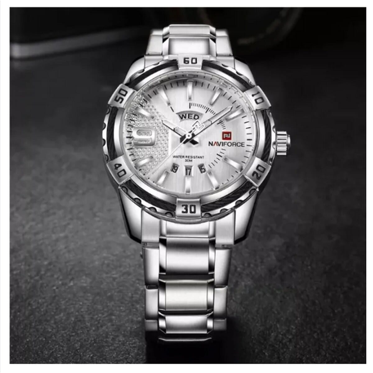 Analog Stainless Steel Strap Quartz Movement Watch For Men With Date ...