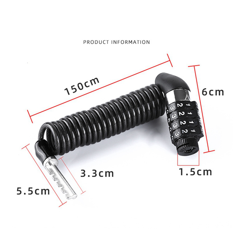 Bicycle Lock, Wire Chain Lock, Mountain Bike, Motorcycle Anti-Theft ...