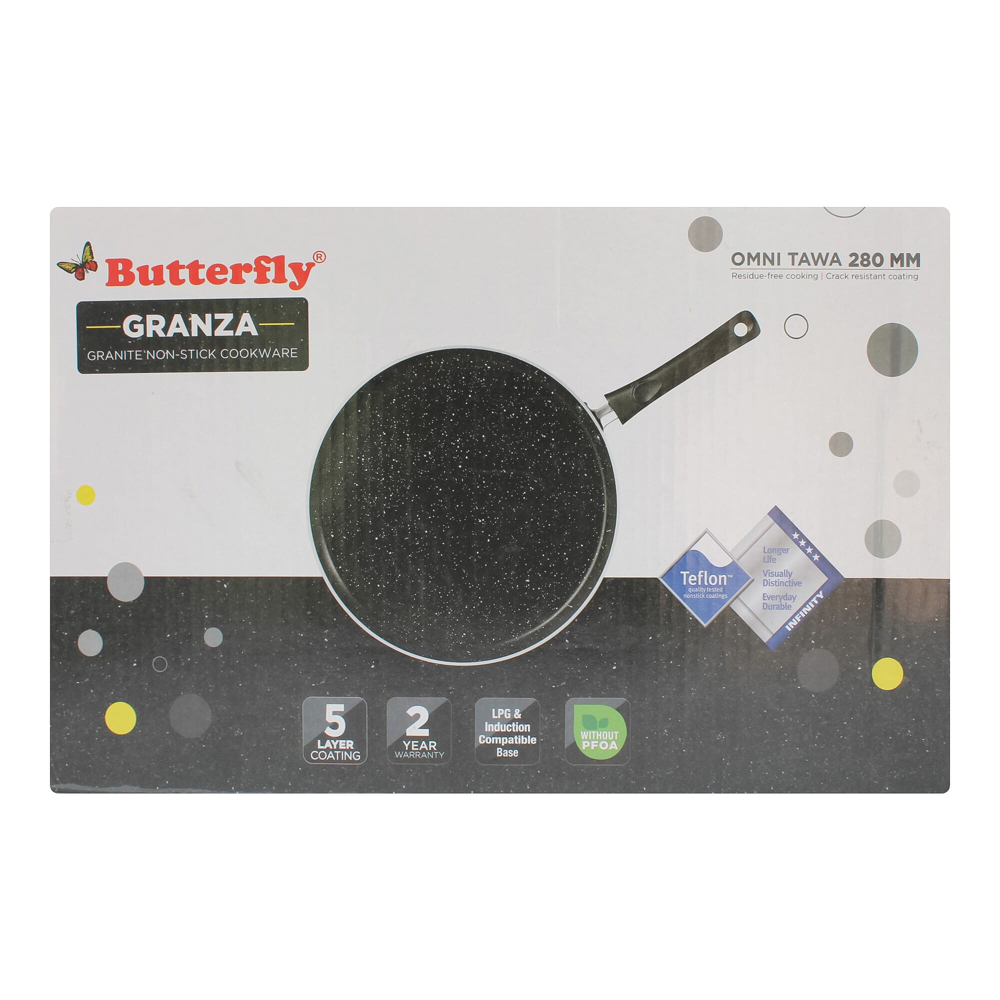 Butterfly Granza Grainte Non-Stick Cookware With Induction base Omni ...