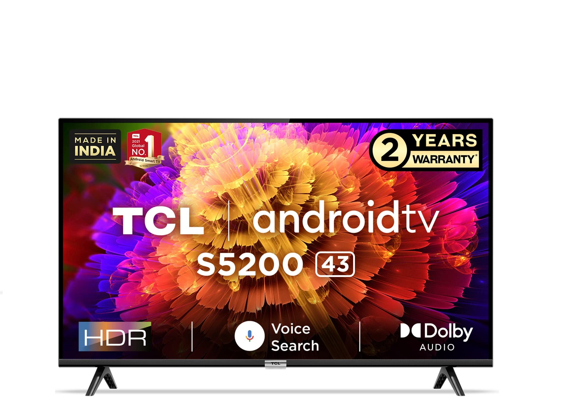 TCL 43 inches Full HD Smart Android LED TV 43S5200 ( Black) | Daraz.com.np