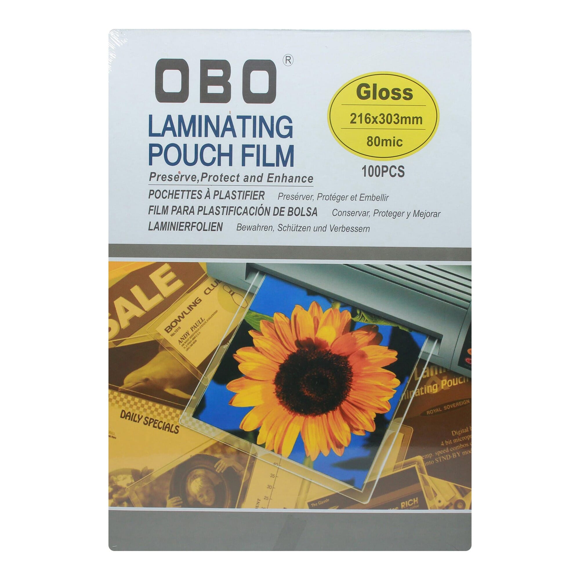 OBO Laminating Pouches/Sleeves Film - 100 Pcs | Daraz.com.np